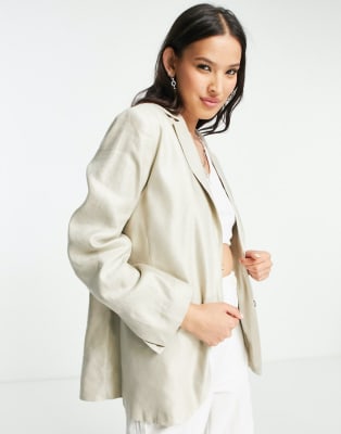 Weekday linen blazer and wide leg linen trousers | ASOS