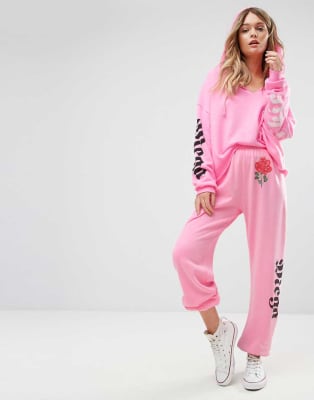 Wildfox Mega Chic Rose Hoodie & Sweatpants Co-Ord | ASOS