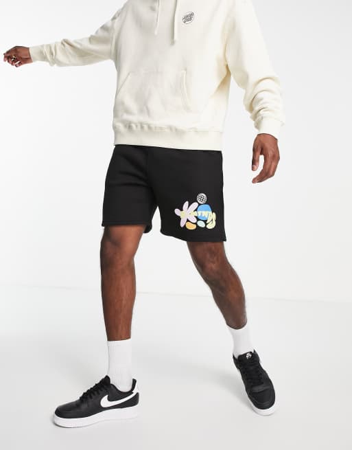 2-Minds printed jersey shorts in black | ASOS