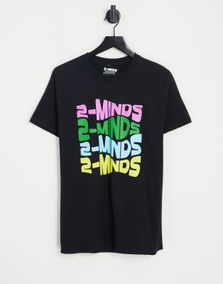 2-Minds printed t-shirt in black | ASOS