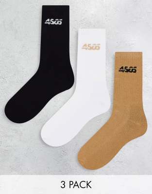 4505 Icon crew socks with antibacterial finish 3 pack | ASOS