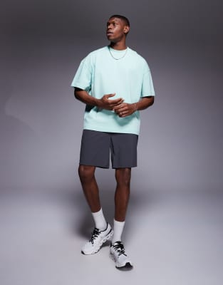 4505 - Icon - T-shirt oversize pesante in cotone verde menta con ...