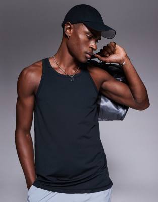 4505 mesh running singlet with drop armhole in black | ASOS