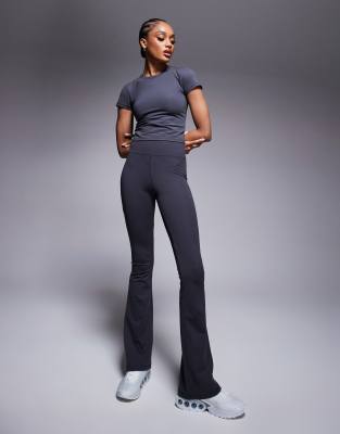 4505 Tall - Icon - Jerngrå smalle bløde yogaleggings med høj talje og ...