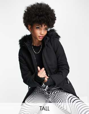 4505 Tall ski belted jacket with faux fur hood | ASOS