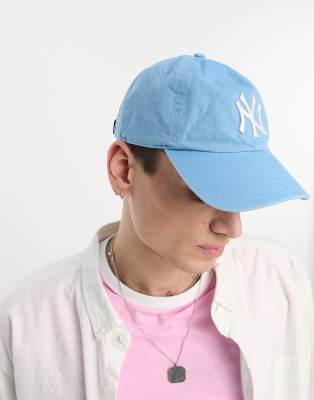 47 Brand MLB NY Yankees baseball cap in light blue | ASOS