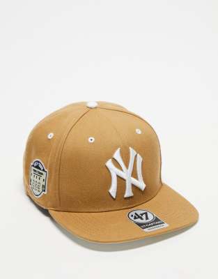 47 Brand MLB NY Yankees unisex baseball cap in beige | ASOS