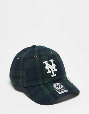 47 Brand New York Mets clean up cap in all over tartan print | ASOS