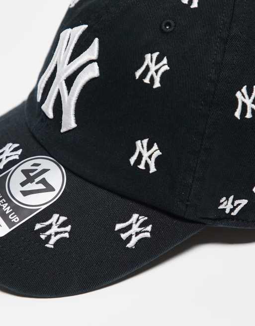 47 Brand NY Yankees confetti clean up cap in black multi | ASOS