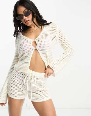 4th & Reckless - Cove - Top d'ensemble en maille au crochet - Blanc | ASOS