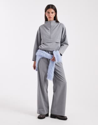 4th & Reckless exclusive funnel neck seam detail toggle tailored ...