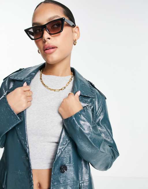 Verzeichnis Inspektor Waten lackleder mantel Entfremdung Affe Foul