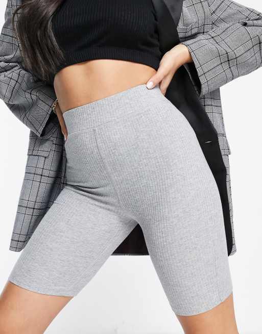 4th & Reckless ribbed bodycon shorts in grey | ASOS