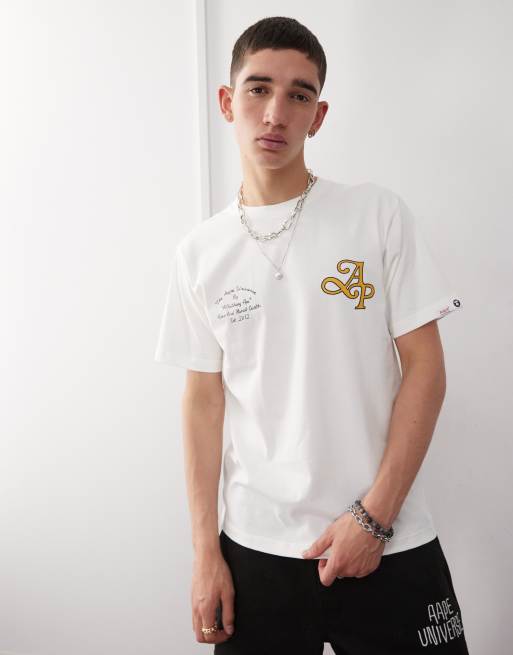 Aape By A Bathing Ape A logo back print T-shirt in cream | ASOS