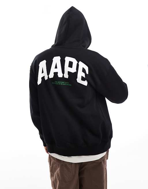 AAPE by A Bathing Ape basic logo zip up hoodie in black | ASOS AAPE by A Bathing Ape basic logo zip up hoodie in black | ASOS