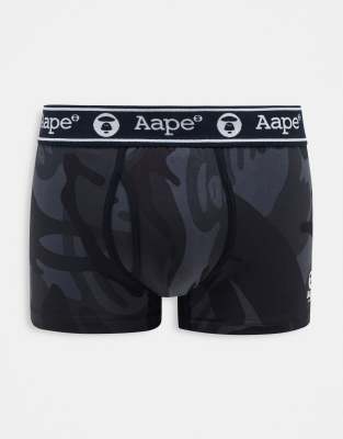 Aape by A Bathing Ape black camo boxers with logo waistband | ASOS