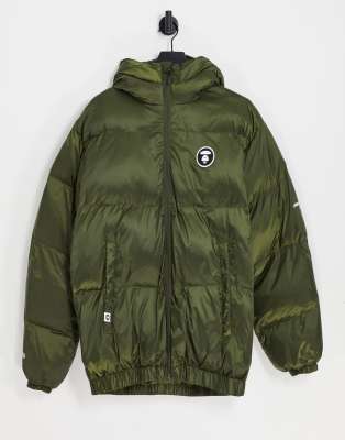 Aape By A Bathing Ape Puffer Jacket In Khaki-green | ModeSens