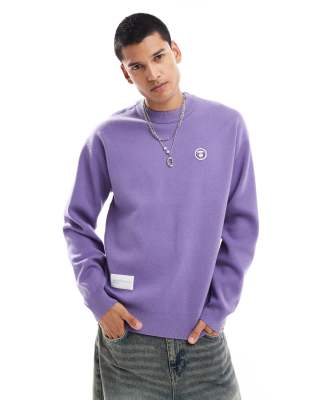 Aape by A Bathing Ape - Pull ras de cou à logo - Violet | ASOS