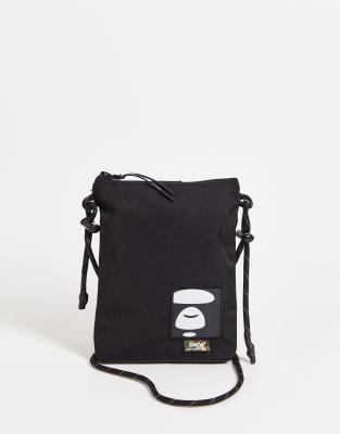 AAPE By A Bathing Ape small nylon shoulder bag in black | ASOS