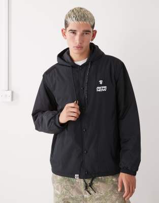 Aape by A Bathing Ape - Veste d'entraîneur avec broderie au dos - Noir ...