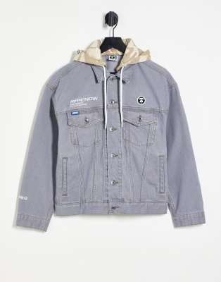 Aape By A Bathing Ape - Veste en jean - Gris | ASOS