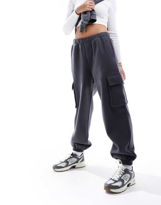 Abercrombie And Fitch Cargo Jogger In Asphalt Grey Asos