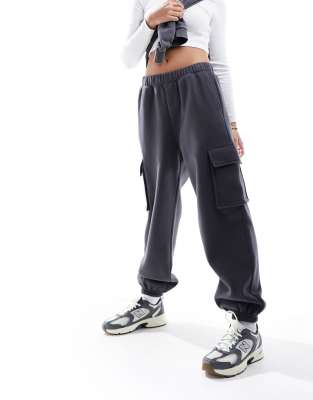Abercrombie & Fitch cargo trackies in asphalt grey | ASOS