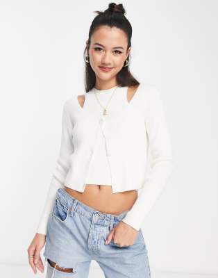 Abercrombie & Fitch - Completo color crema con top senza maniche e ...