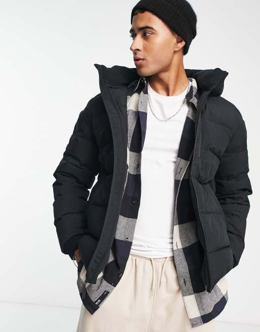 Abercrombie And Fitch Doudoune Légère à Capuche Noir Fantôme Asos
