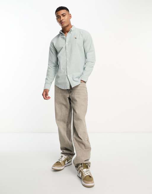 Abercrombie And Fitch Oxford Hemd Mit Icon Logo In Grün Asos