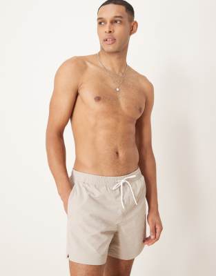 Abercrombie & Fitch stretch swimwear shorts in beach print | ASOS