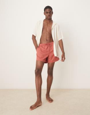 Abercrombie & Fitch swimwear 5" shorts in salmon | ASOS