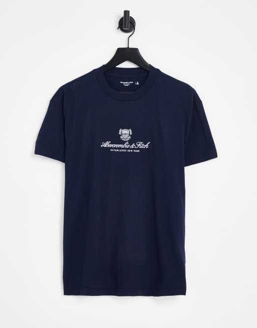 Abercrombie And Fitch T Shirt Avec Logo Emblématique Sur La Poitrine