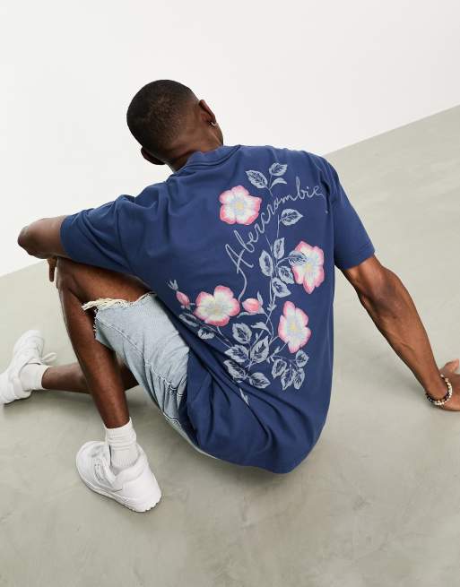 Abercrombie And Fitch T Shirt Oversize à Broderie Logo Avec Imprimé