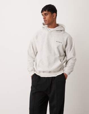 Abercrombie & Fitch timeless logo hoodie in grey marl | ASOS