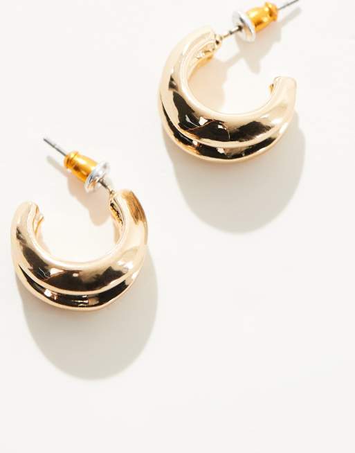 Accessorize double mini hoop earrings in gold | ASOS