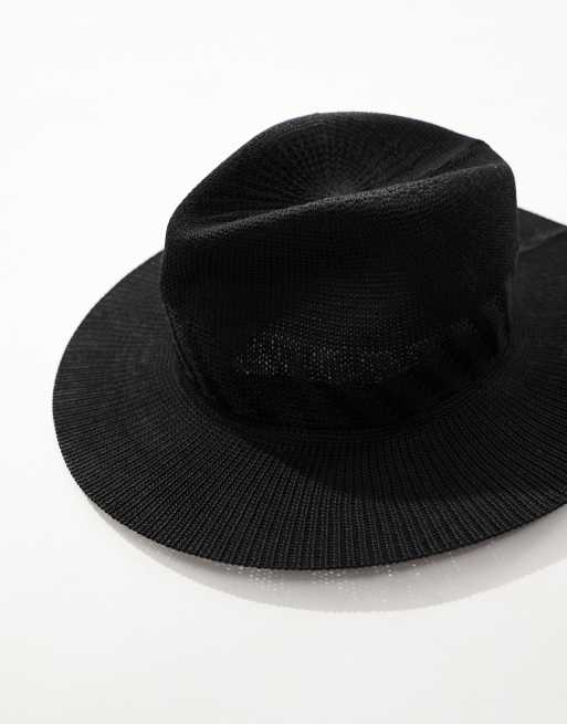 Accessorize packable fedora hat in black | ASOS