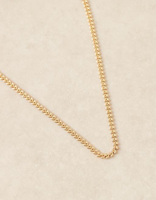 Accessorize Z gold plated leaf chain necklace in gold | ASOS Accessorize Z gold plated leaf chain necklace in gold | ASOS
