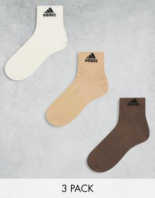 adidas 3 pack socks in neutral | ASOS