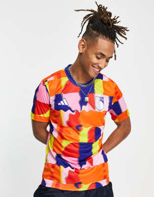 adidas Football Belgium World Cup 2022 pre-match printed t-shirt in ...