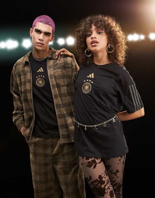 adidas Football – Germany World Cup 2022 Off-Pitch – T-Shirt in Schwarz ...