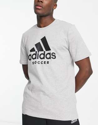 adidas Football Graphic T-shirt in gray | ASOS