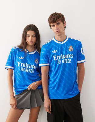 adidas Football Real Madrid 25/26 third jersey in blue from adidas ...