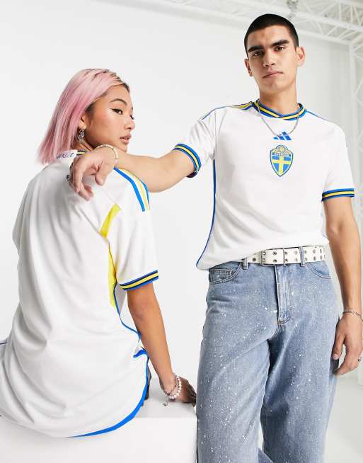 adidas Football Sweden away shirt in white | ASOS