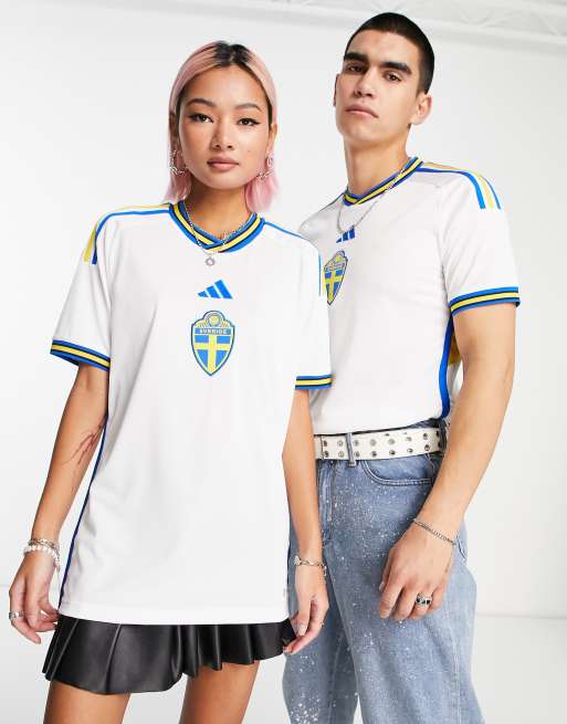 adidas Football Sweden away shirt in white | ASOS