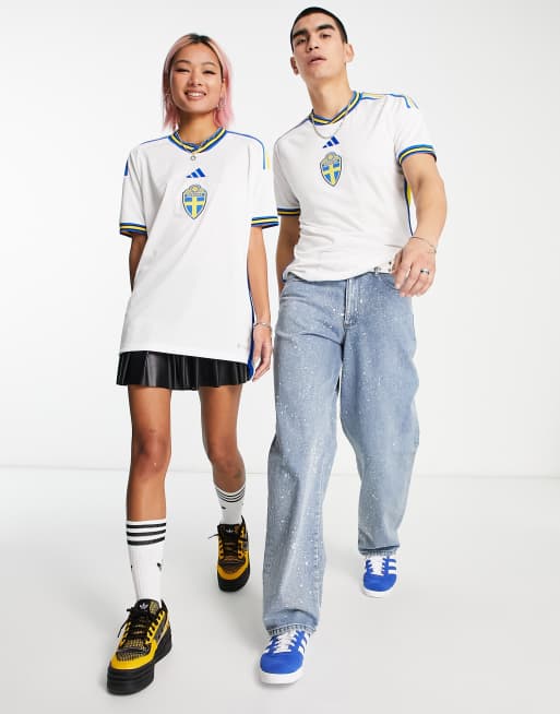 adidas Football Sweden away shirt in white | ASOS