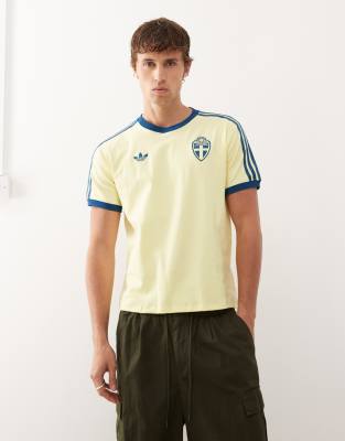 adidas Football Sweden t-shirt in yellow and blue | ASOS