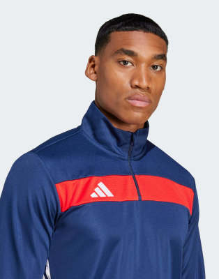 adidas Football Tiro 25 essentials training top in team navy / red-Blue ...