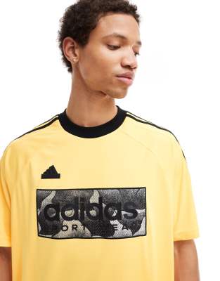 adidas Football Tiro retro t-shirt in yellow and black | ASOS