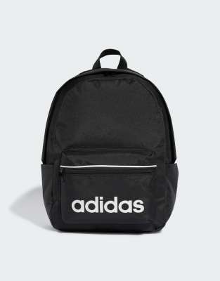 adidas linear essentials backpack in black | ASOS